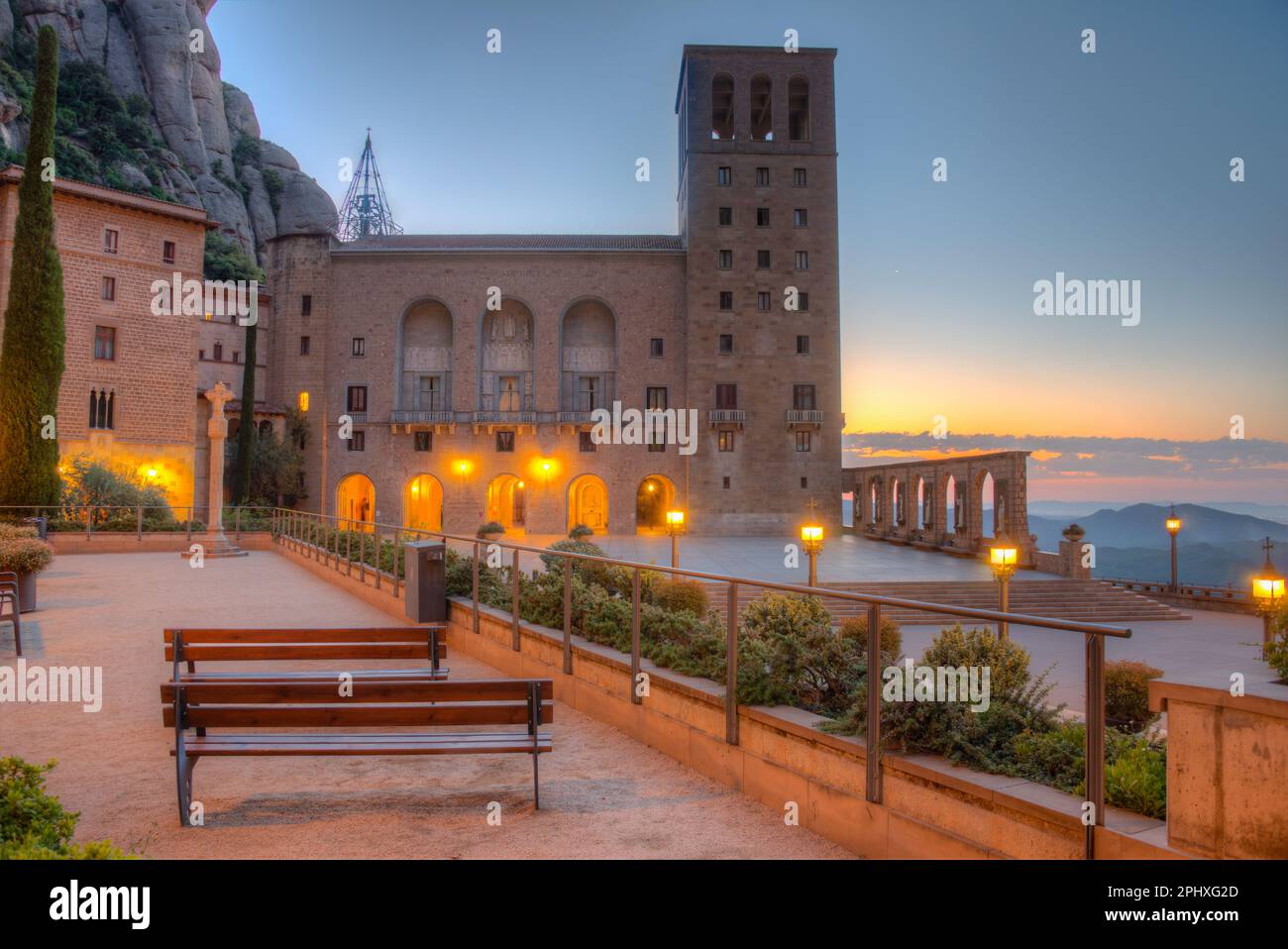 Cathedral abbey exterior dawn sunrise hi-res stock photography and ...
