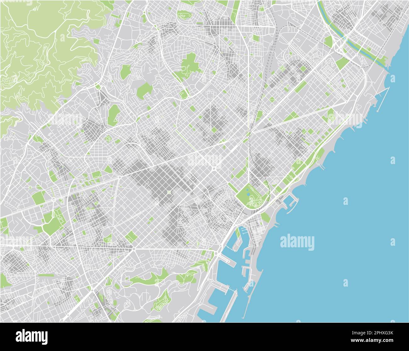 Vector city map of Barcelona with well organized separated layers Stock Vector Image & Art - Alamy