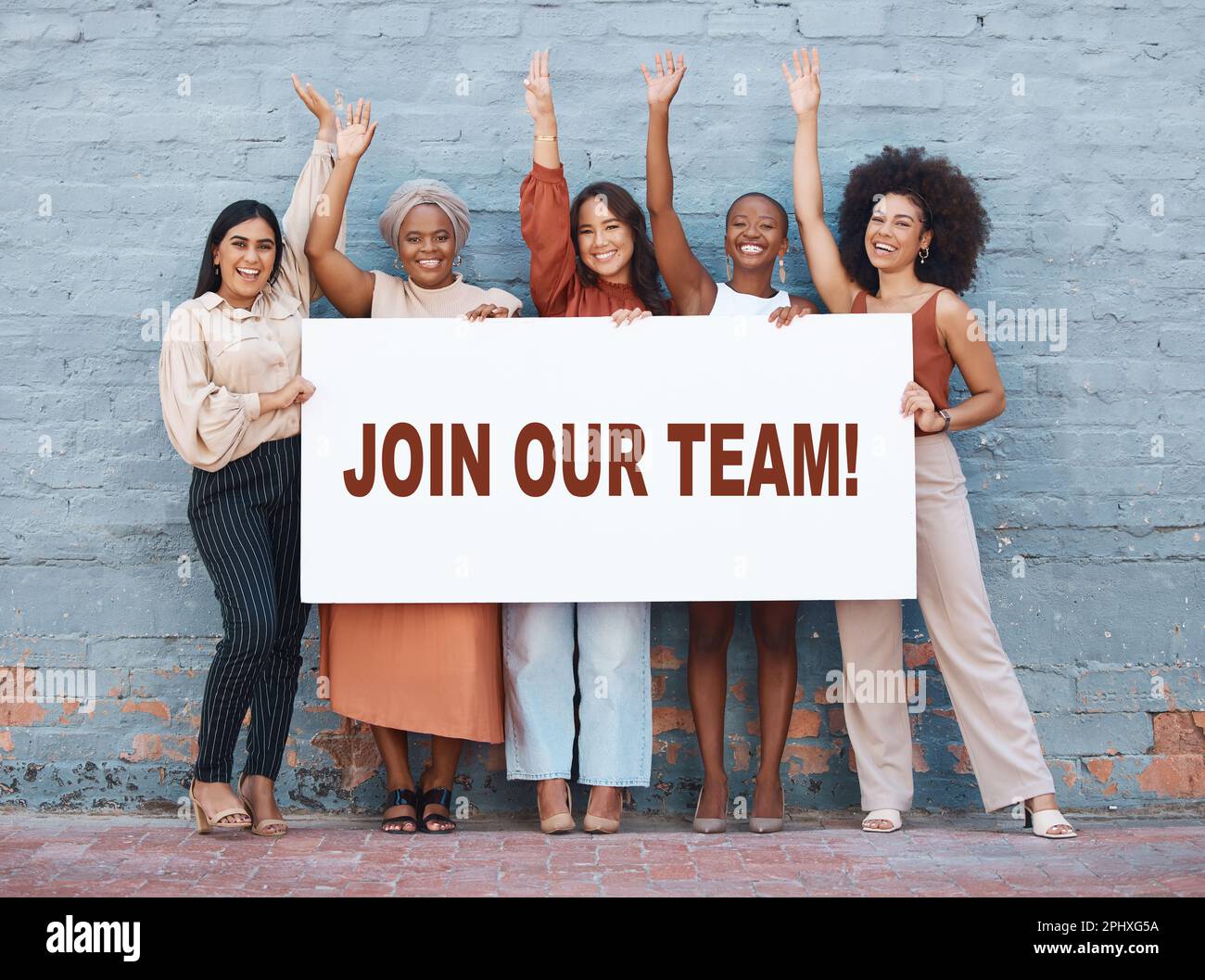 Women, diversity and join us poster for recruitment outdoor with ...