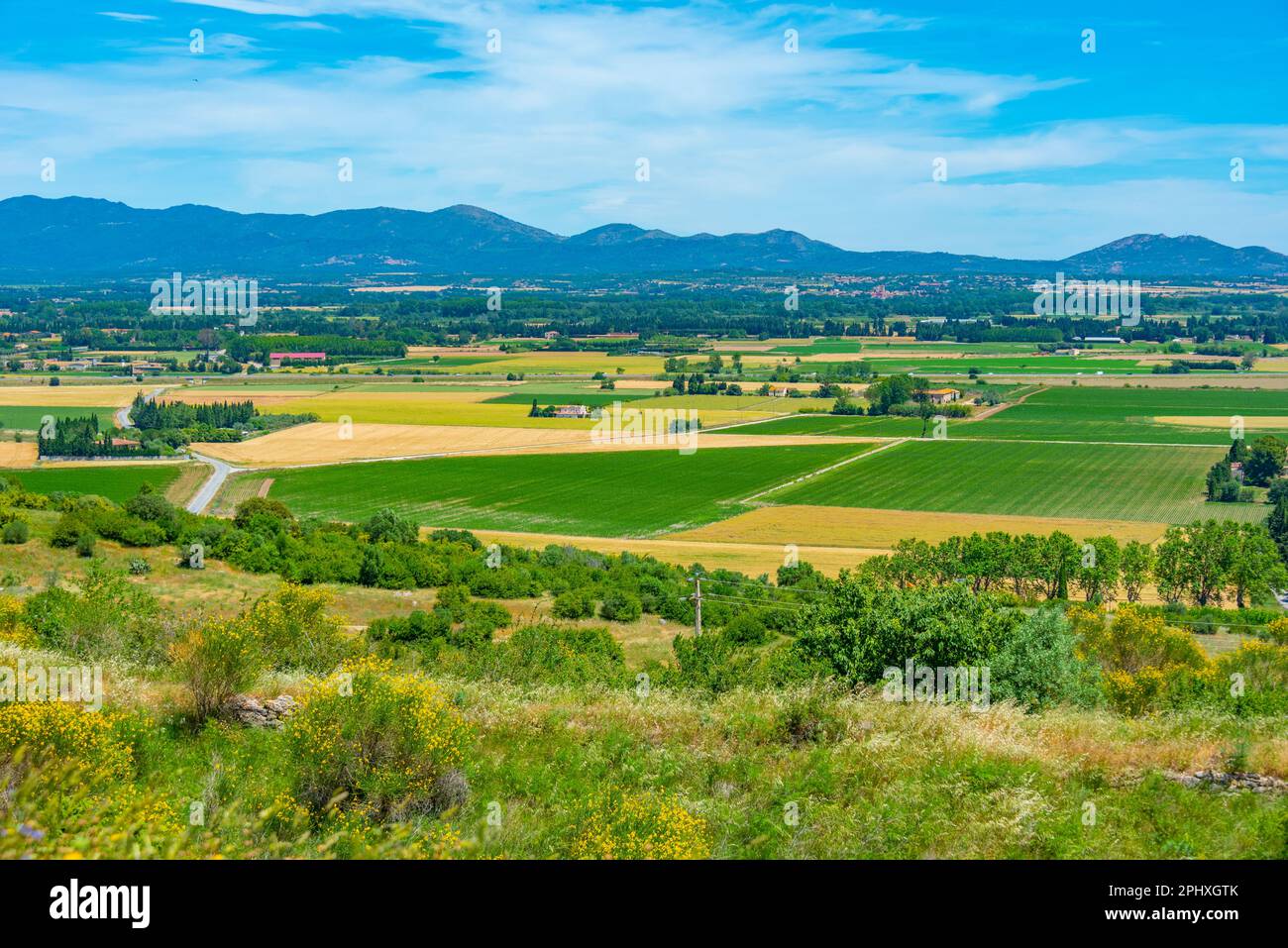 Agricultural landscape of Catalunya region in Spain Stock Photo - Alamy