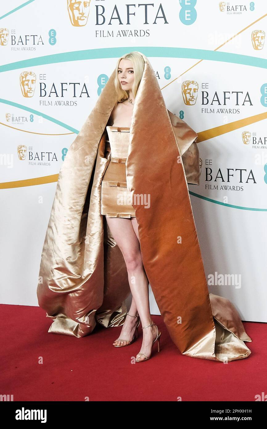 Anya Taylor-Joy photographed during The 2023 EE BAFTA Film Awards Red ...