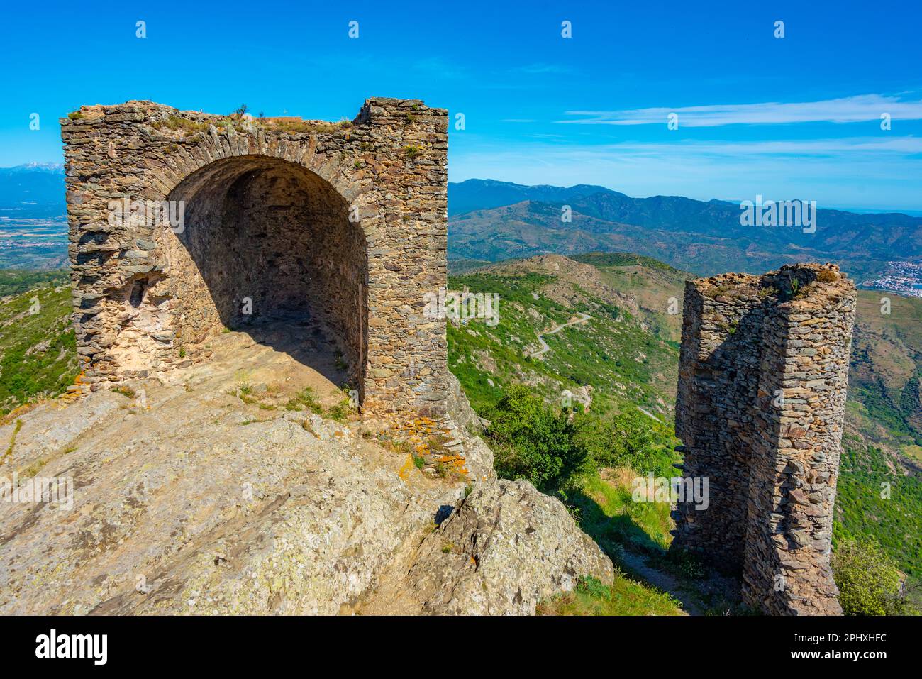 Castell de Verdera near Spanish town El Port de la Selva Stock Photo ...