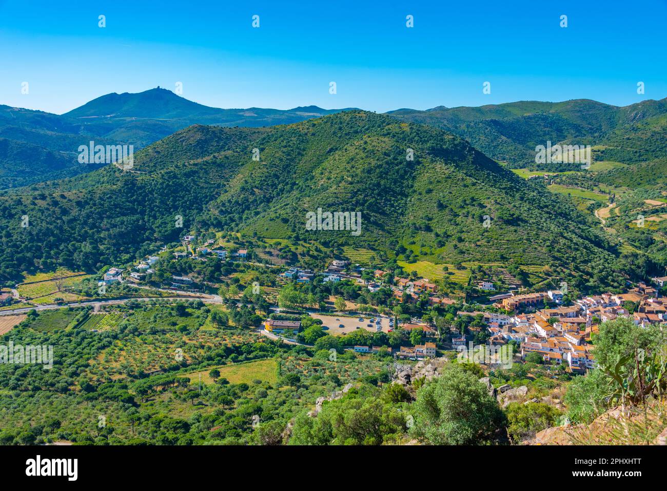 Aerial view of La Selva de Mar, Spain Stock Photo - Alamy