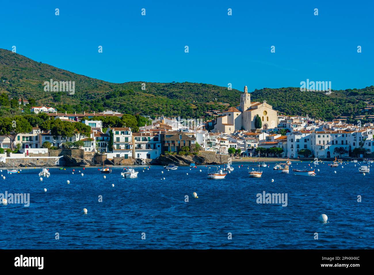 Panorama view of Spanish village Cadaques Stock Photo - Alamy