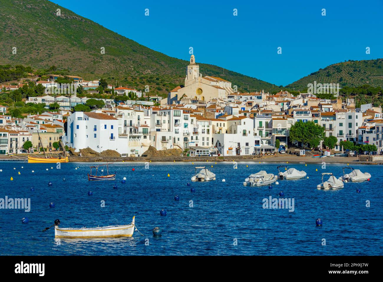 Panorama view of Spanish village Cadaques Stock Photo - Alamy