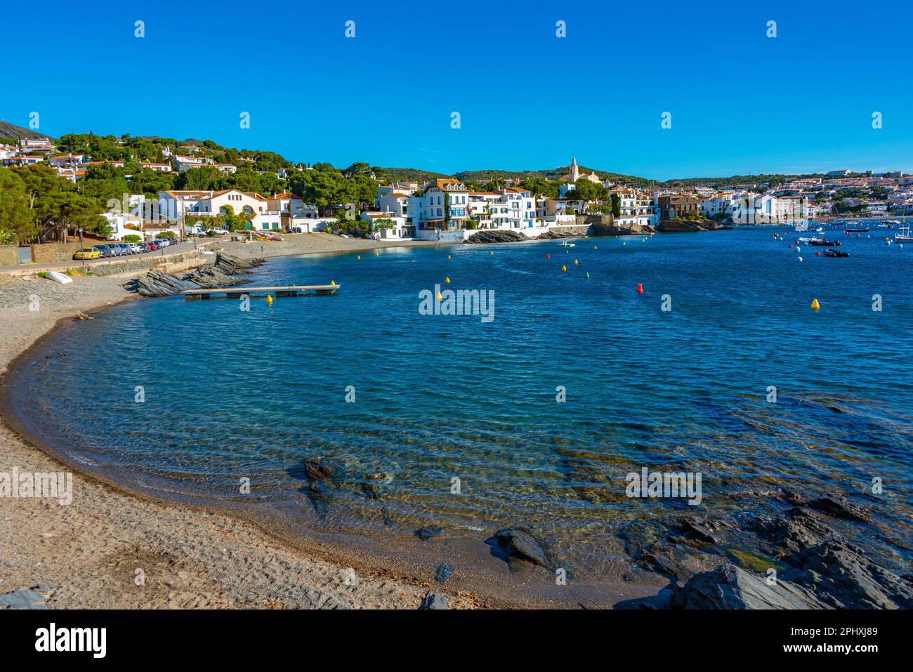 Panorama view of Spanish village Cadaques Stock Photo - Alamy
