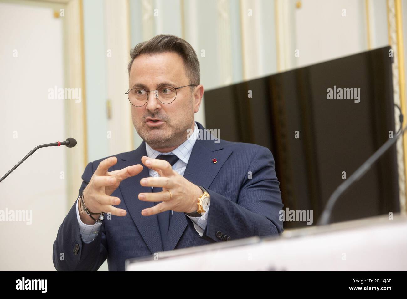 Brussels, Belgium. 29th Mar, 2023. Prime Minister of Luxembourg Xavier ...