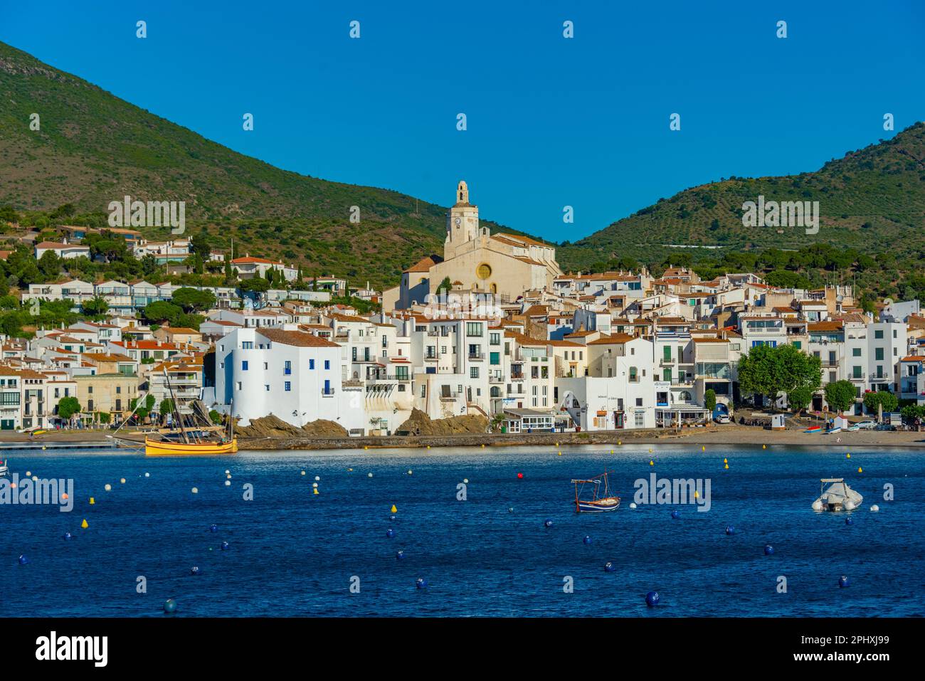 Panorama view of Spanish village Cadaques Stock Photo - Alamy