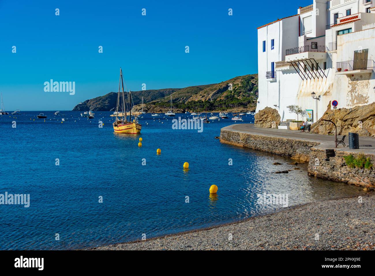 Panorama view of Spanish village Cadaques Stock Photo - Alamy