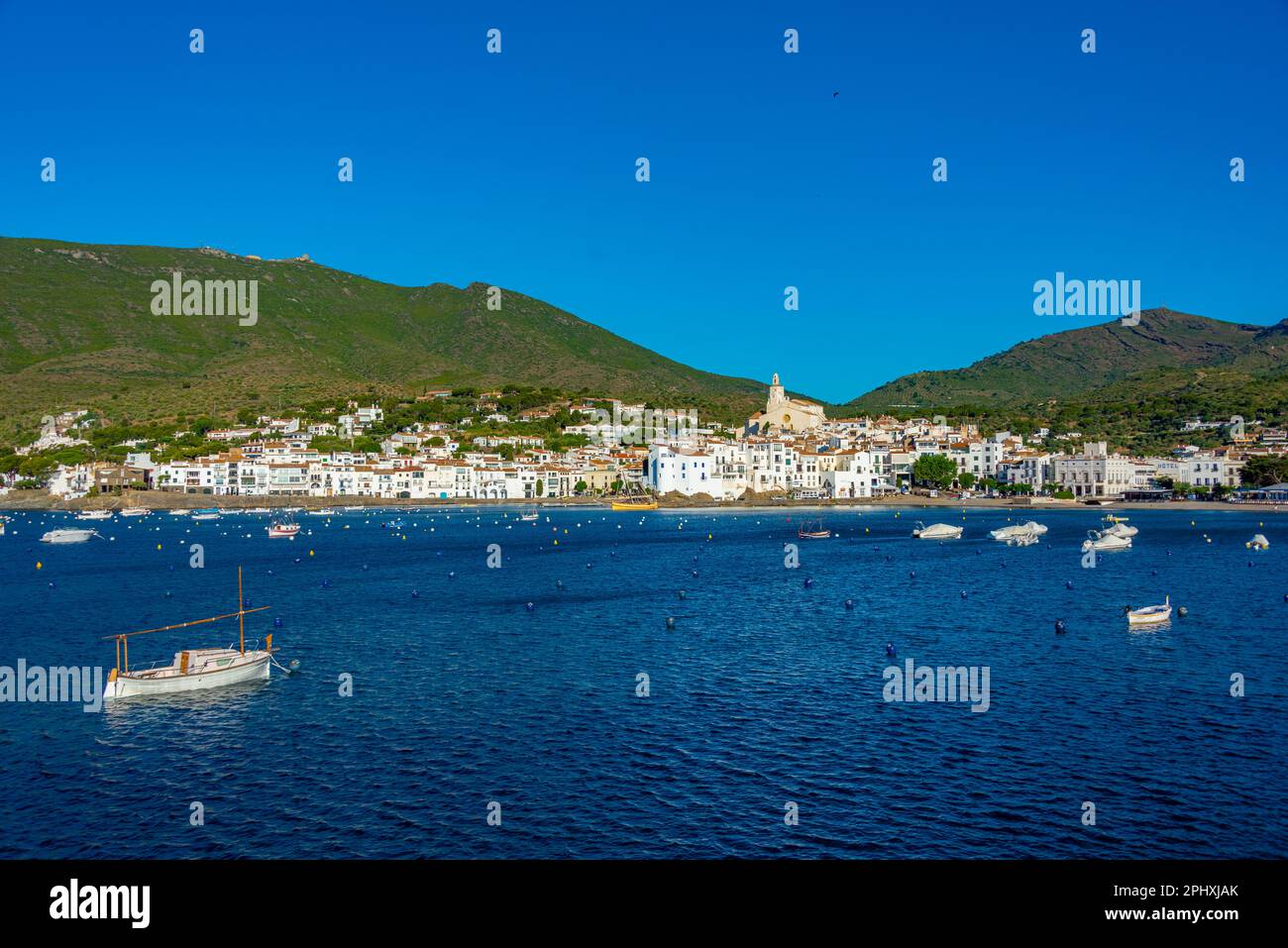 Panorama view of Spanish village Cadaques Stock Photo - Alamy