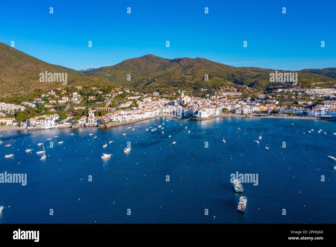 Panorama view of Spanish village Cadaques Stock Photo - Alamy