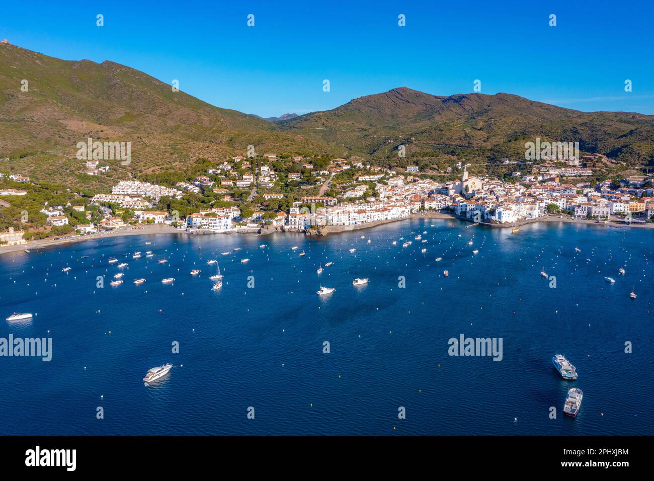 Panorama view of Spanish village Cadaques Stock Photo - Alamy