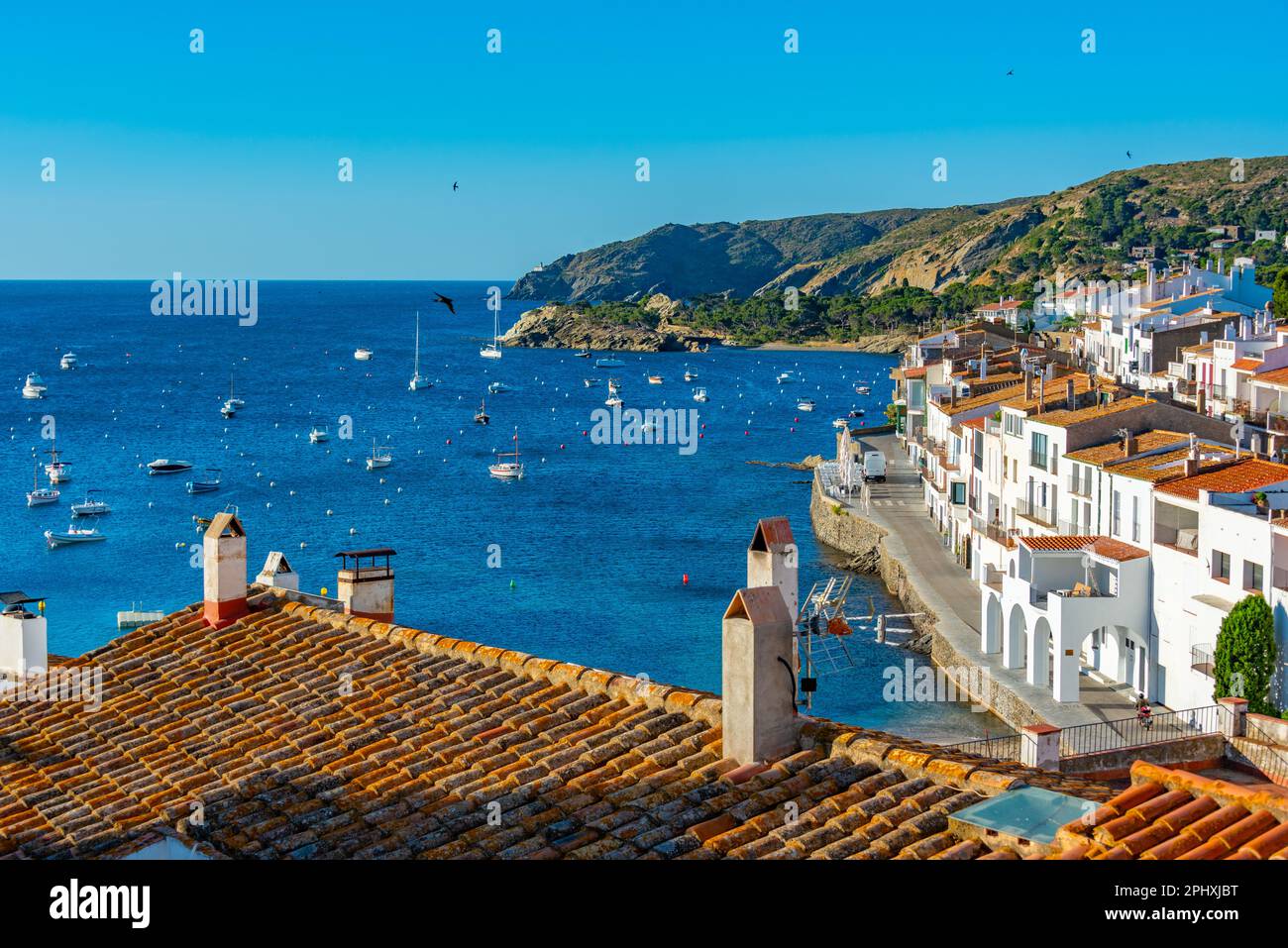 Panorama view of Spanish village Cadaques Stock Photo - Alamy