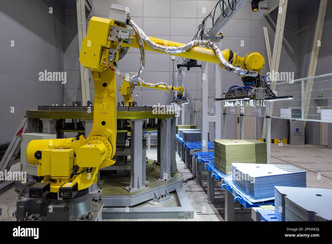 Harbin, China's Heilongjiang Province. 29th Mar, 2023. A robot works at ...