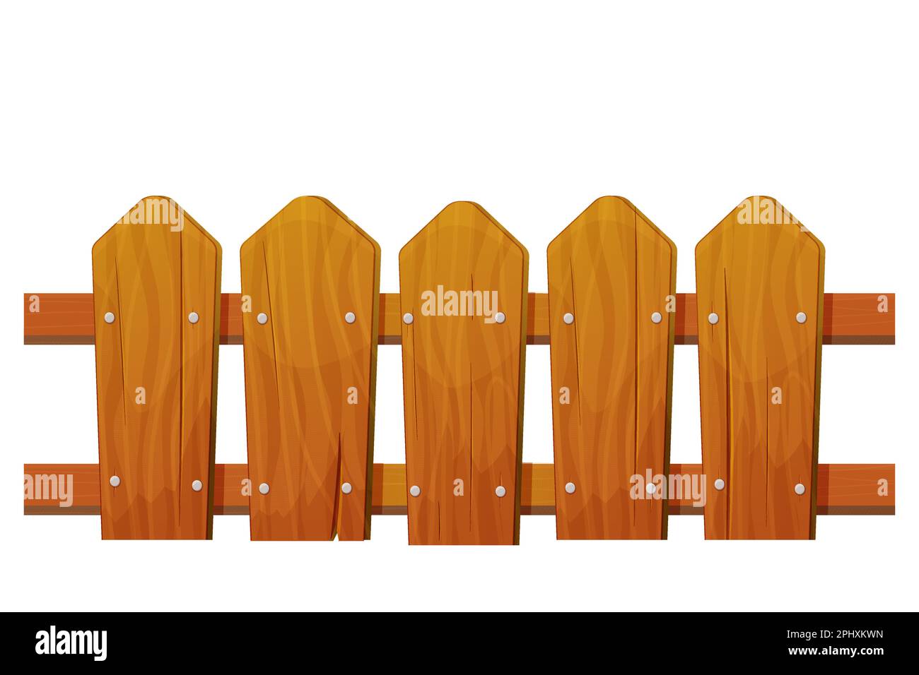 Wooden fencing on farm, ranch, garden isolated country timber fence in ...