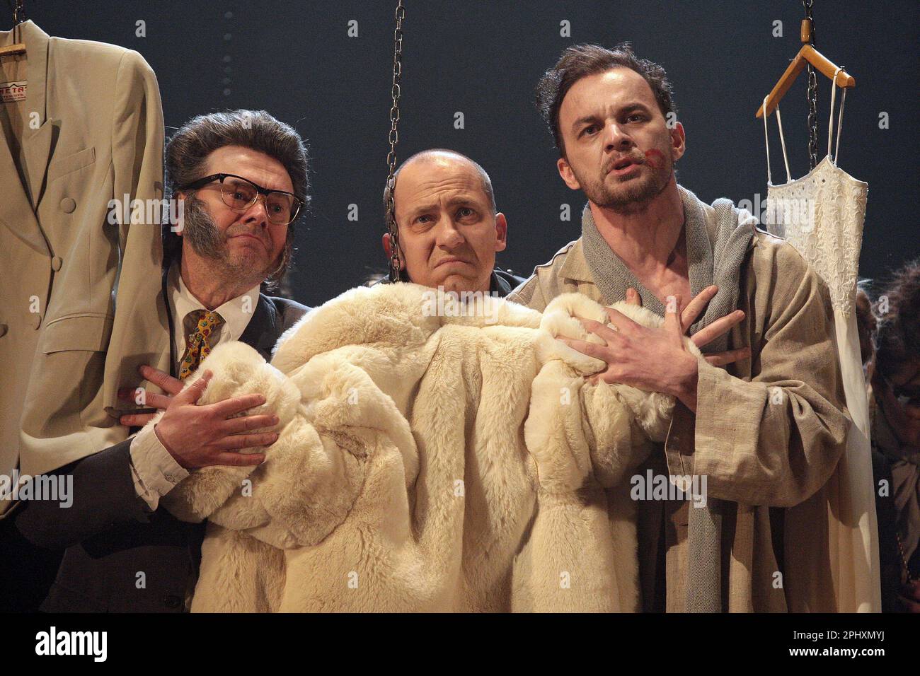 KYIV, UKRAINE - MARCH 29, 2023 - Actors perform on stage during the pre ...