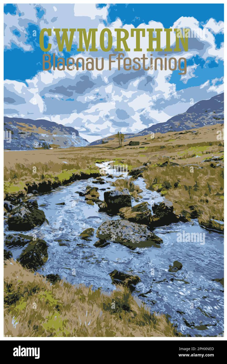 Vintage travel uk poster Stock Vector Images - Alamy