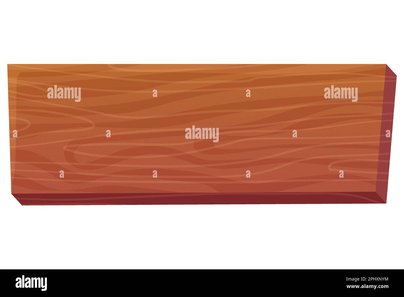 Wooden plank, frame game ui asset textured piece of board, button in ...