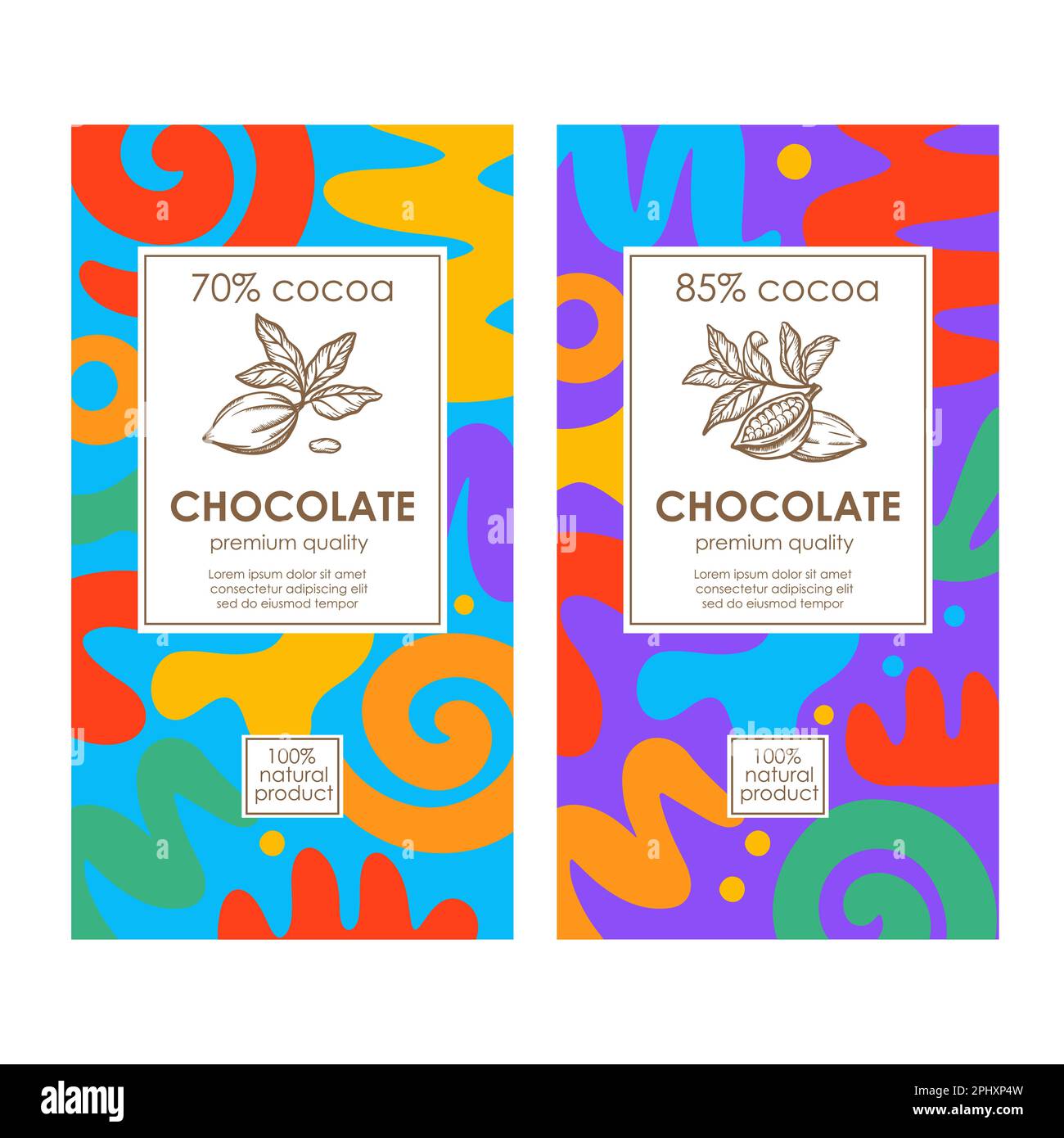 ABSTRACT CHOCOLATE PACK Bright Color Organic Background Design In ...