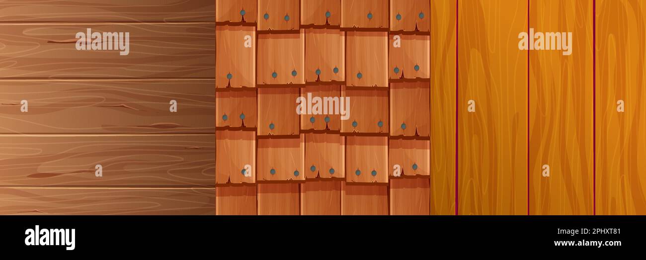 Set wooden material, textured surface wood comic background in cartoon ...