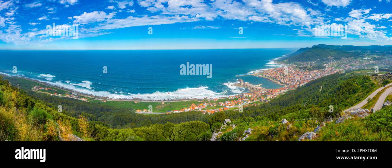 Aerial view of Spanish town A Guarda Stock Photo - Alamy