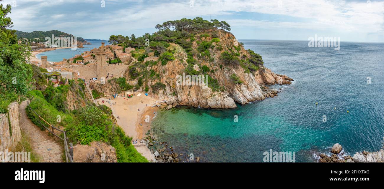 Muralles de Tossa de Mar castle in Spain Stock Photo - Alamy