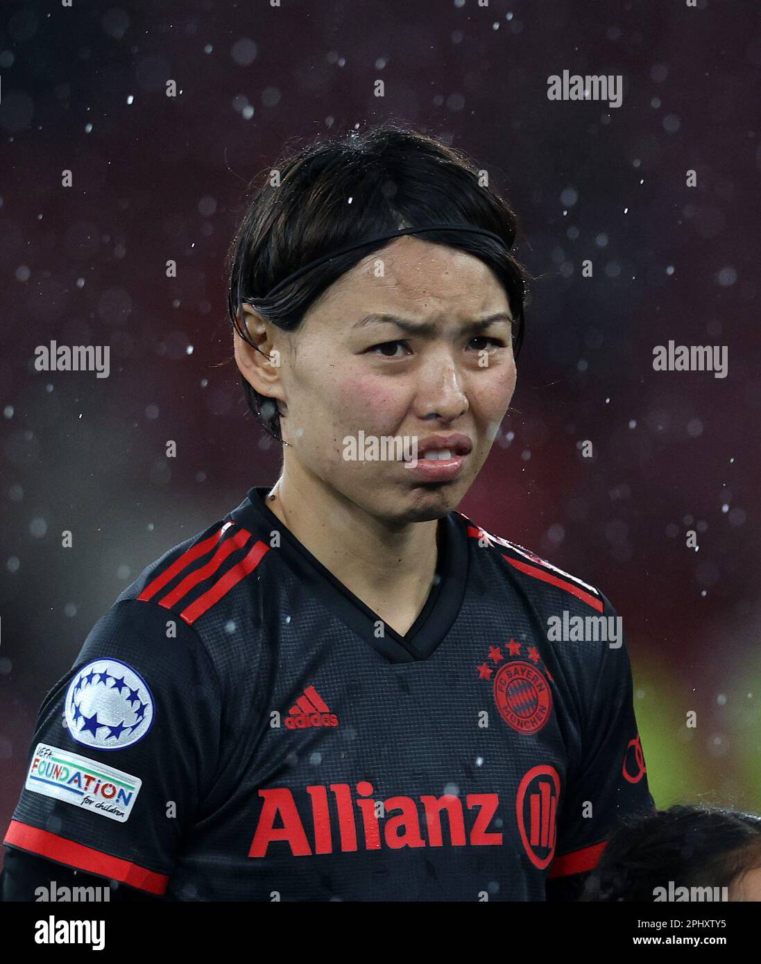 London, UK. 29th Mar, 2023. Saki Kumagai of Bayern Munich during the ...