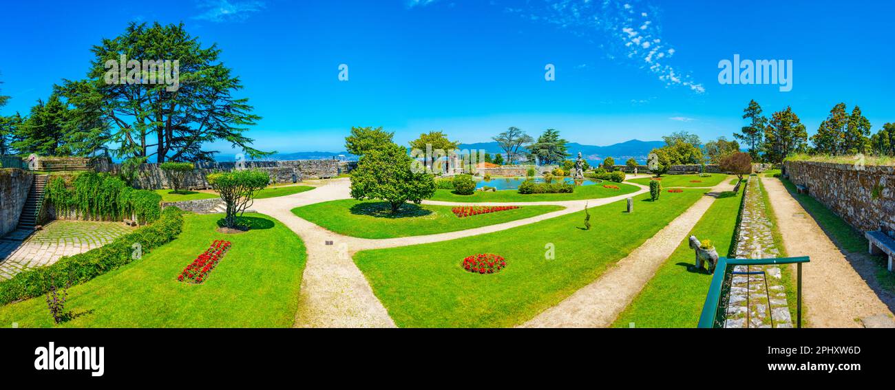 Park at the Castelo do Castro in Spanish town Vigo Stock Photo - Alamy