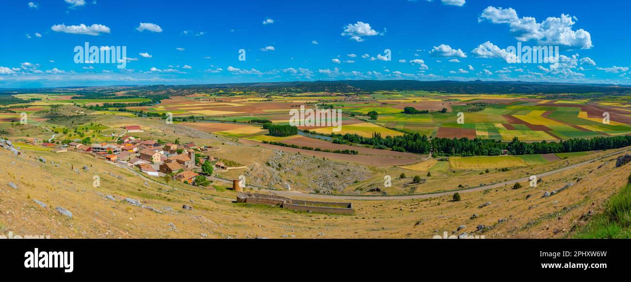 Aerial view of Gormaz village in Spain Stock Photo - Alamy