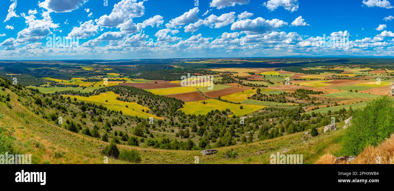 Agricultural landscape of Castilla y Leon region in Spain Stock Photo ...