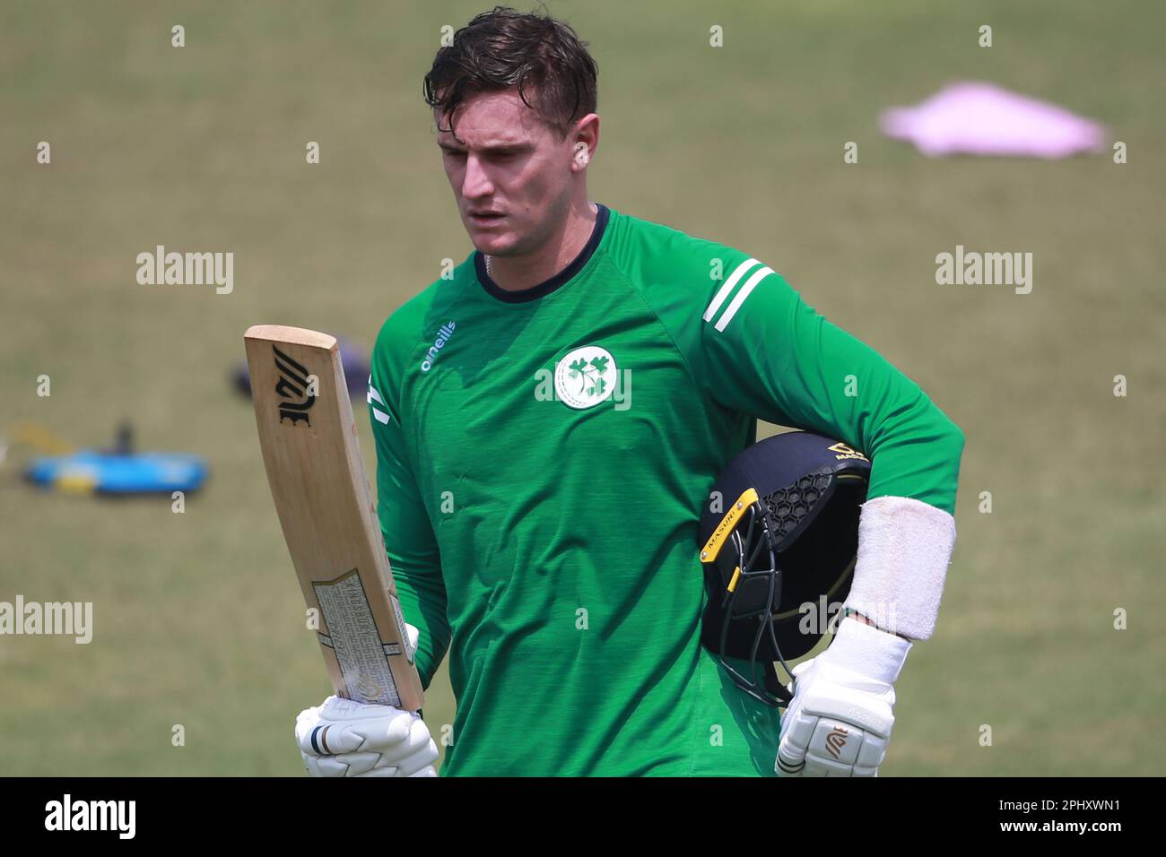 Ireland Test cricket players attends practice at the Zahur Ahmed ...