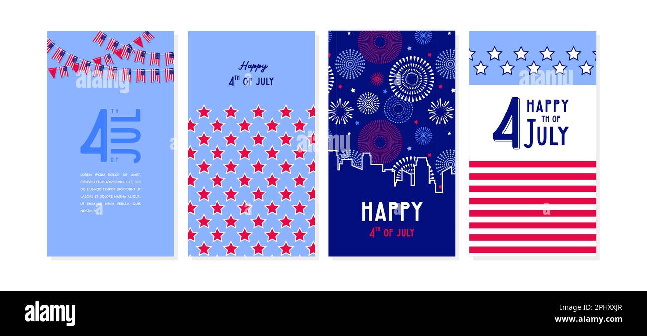 4th of July - Independence Day of America. Template background for ...