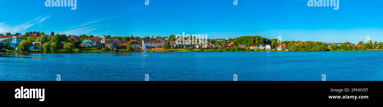 Villas on a shore of Kolding lake, Denmark Stock Photo - Alamy