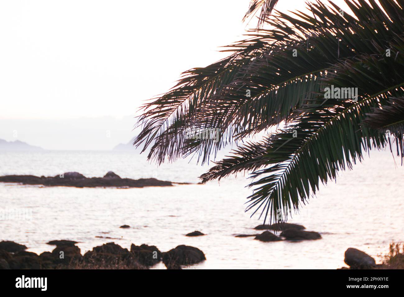 Sunset on Samil beach, Vigo, Galicia, Spain Stock Photo - Alamy