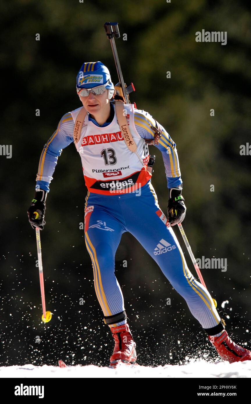 ARCHIVE PHOTO: Swedish biathlete Anna Carin ZIDEK OLOFSSON celebrates ...
