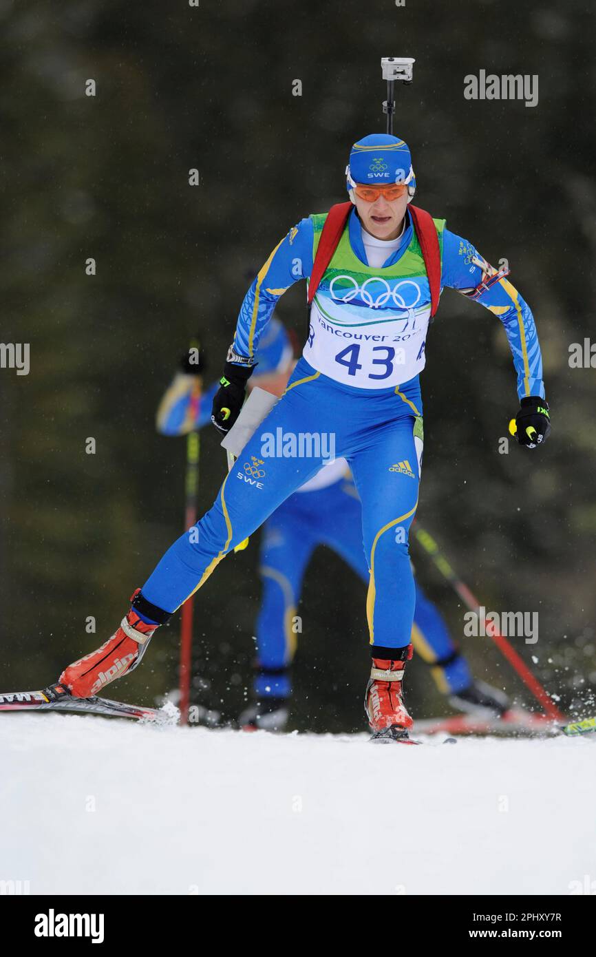 ARCHIVE PHOTO: Swedish biathlete Anna Carin ZIDEK OLOFSSON celebrates ...