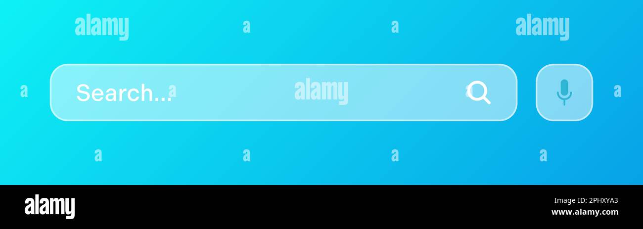 Transparent search bar. Internet browser engine with search box ...