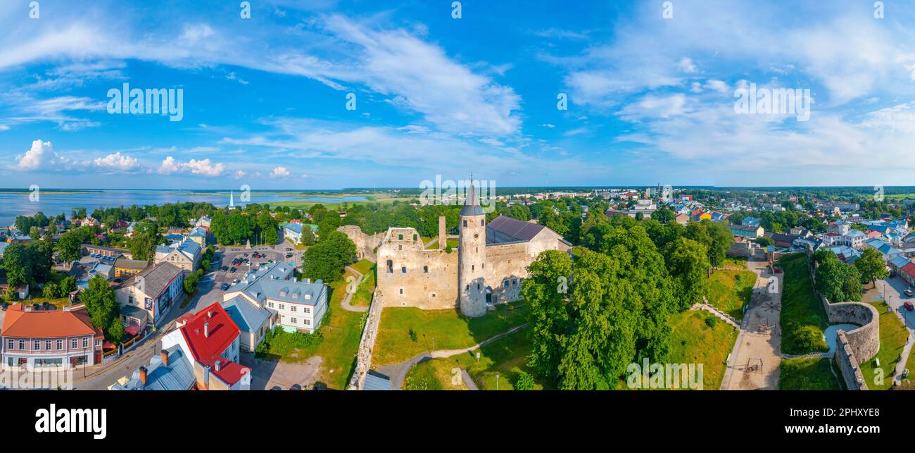 View of Haapsalu Castle in Estonia Stock Photo - Alamy