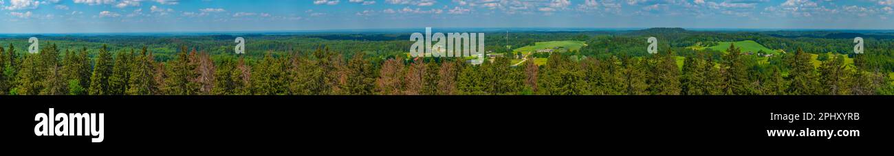 Natural landscape surrounding Suur Munamägi Tower in Estonia Stock ...