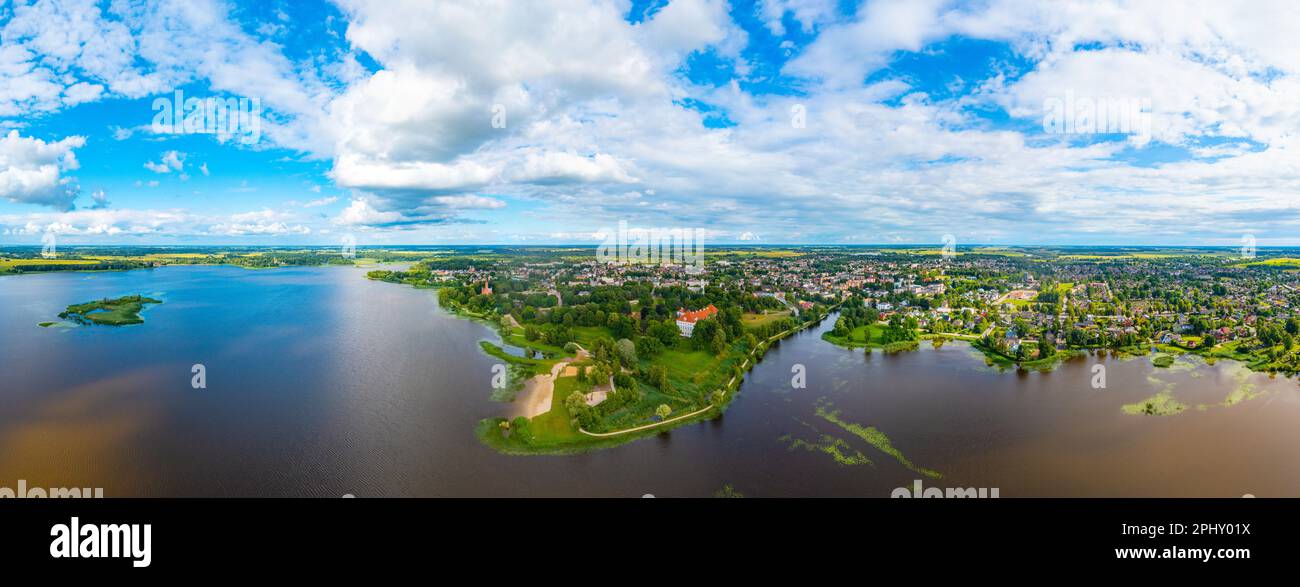 Aerial view of Birzai Castle in Lithuania Stock Photo - Alamy