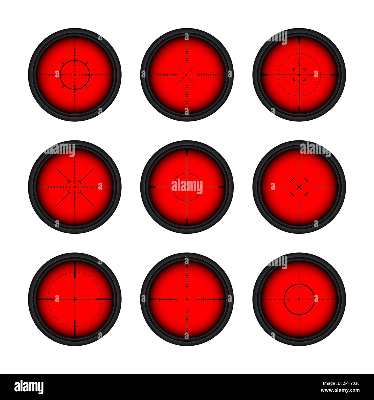 Various weapon thermal infrared sights, sniper rifle optical scopes ...