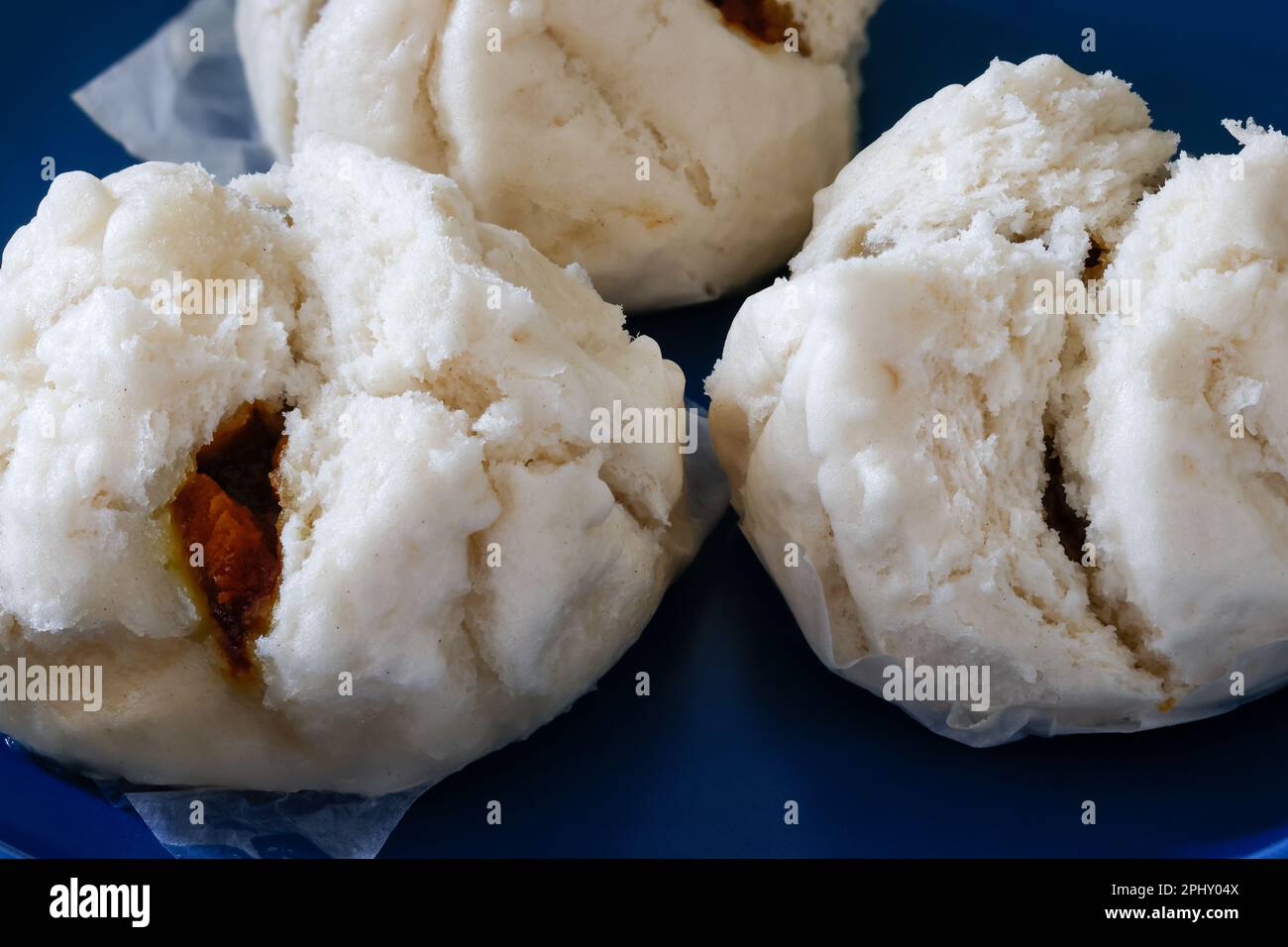 Char siu bao or Chinese steamed bbq pork buns Stock Photo - Alamy