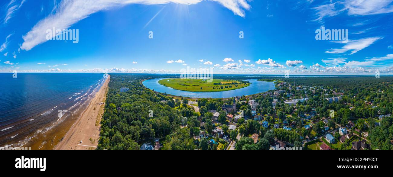 Aerial view of Lielupe river in Latvia Stock Photo - Alamy