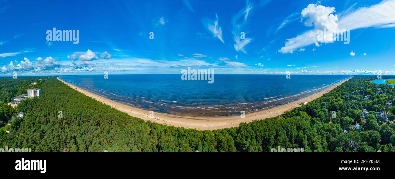 Panorama view of a beach in Jurmala, Latvia Stock Photo - Alamy