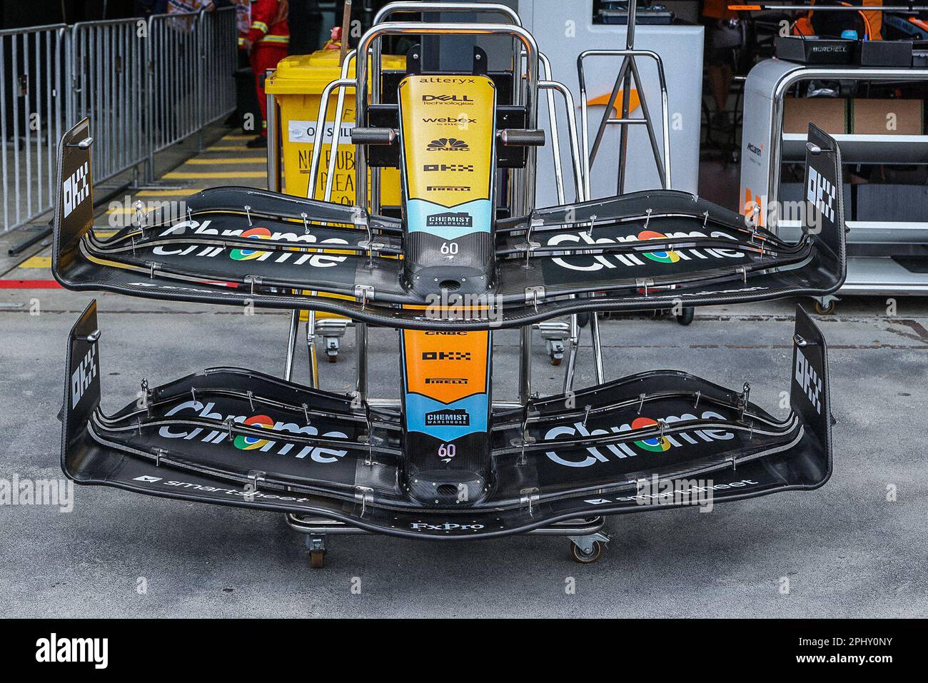 Melbourne, Australia. 30th Mar, 2023. Front wing of the McLaren Formula ...