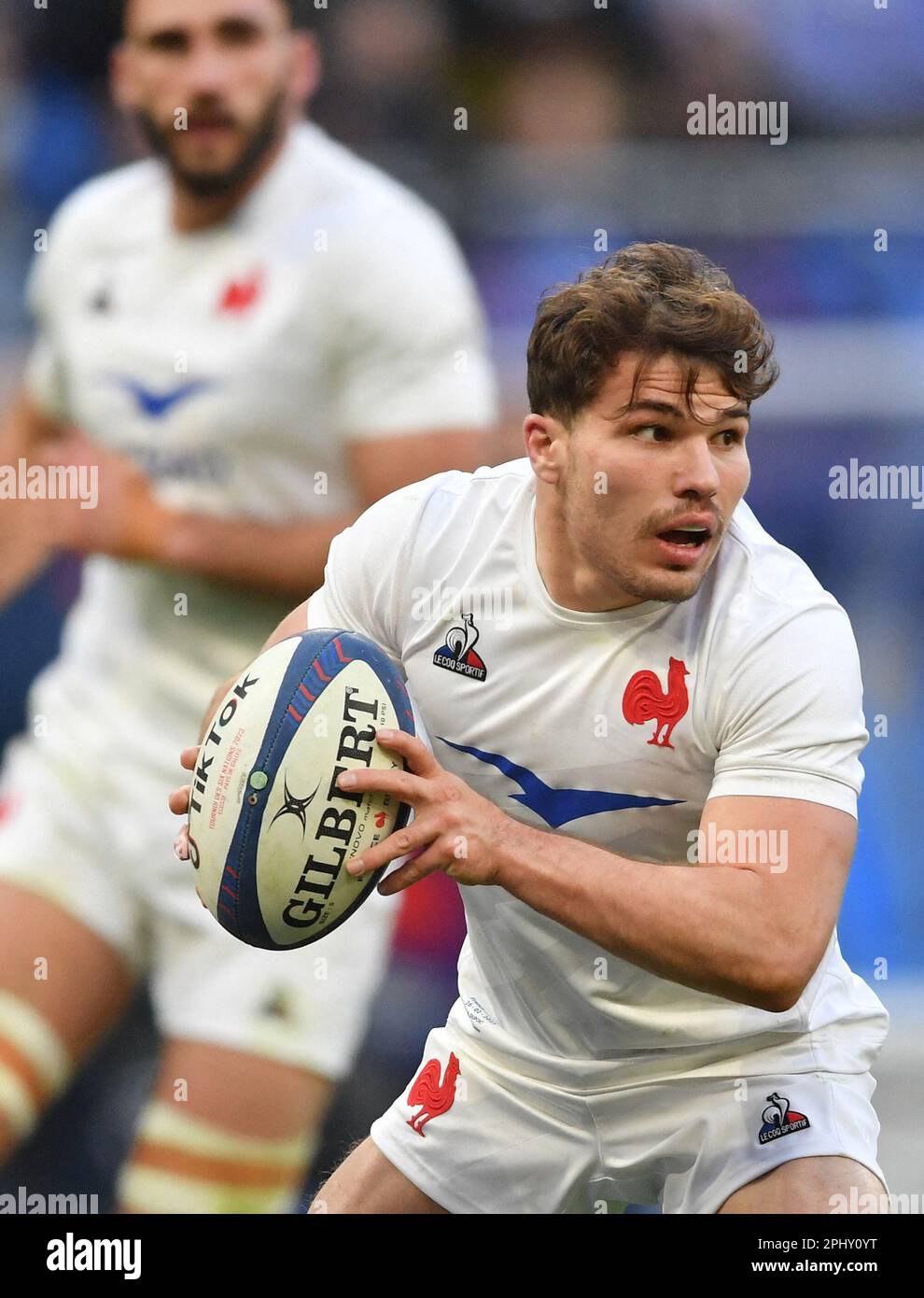 Paris, France. 30th Mar, 2023. File photo - Antoine Dupont in action during the Six Nations ...