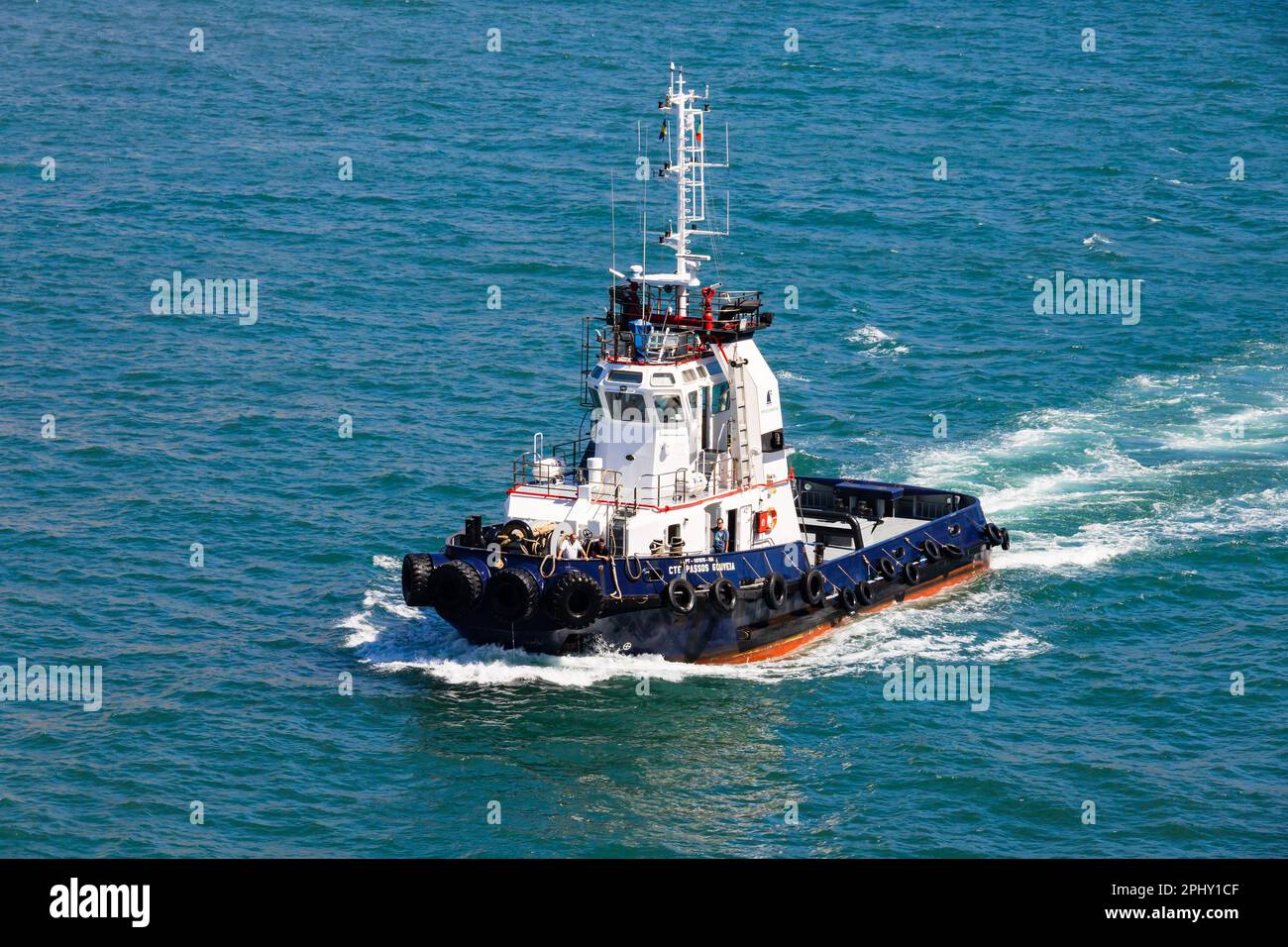 deep sea and harbour tug boat, Cte Passos Gouvia, at sea of the coast ...