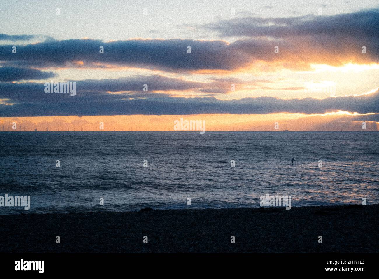 Brighton beach sunset Stock Photo - Alamy