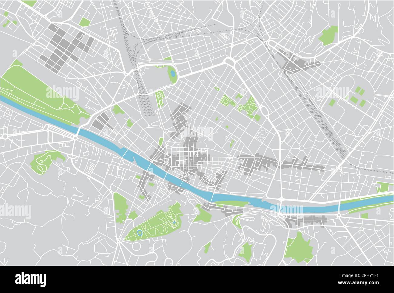 Vector city map of Florence with well organized separated layers Stock ...