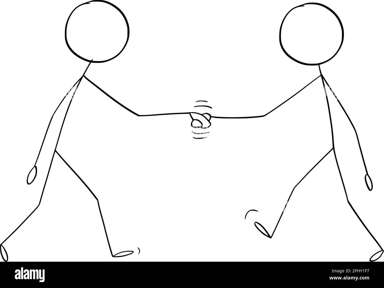 Handshake, deal and cooperation between unknown business partners ...